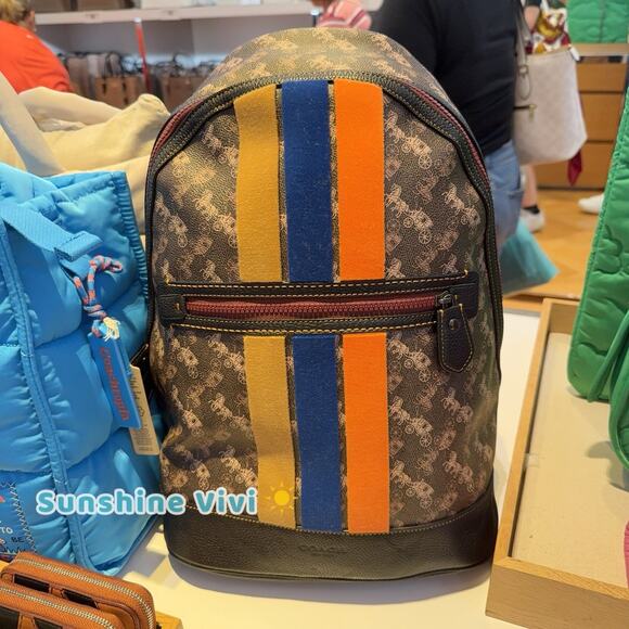Coach | Bags | Nwt Coach Barrow Backpack With Horse And Carriage Print ...